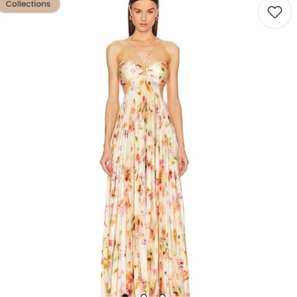 A.L.C. | Dresses | Nwot Alc Floral Maxi Dress Cream And Pink | Poshmark